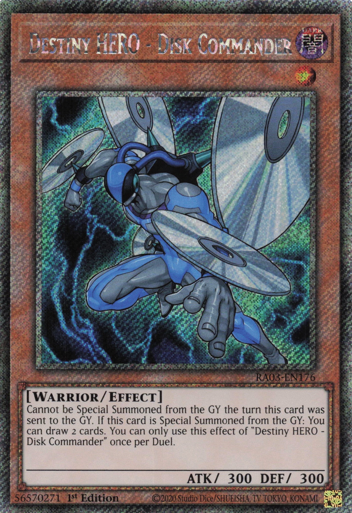 Destiny Hero Disk Commander RA03-EN176 - Quarter Century Secret Rare