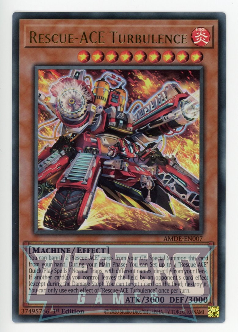 AMDE-EN007 - Rescue-ACE Turbulence - Ultra Rare - Effect Monster - Ama