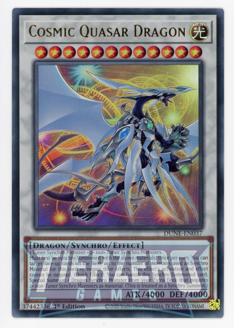 DUNE-EN037 - Cosmic Quasar Dragon - Ultra Rare - Effect Synchro Monste