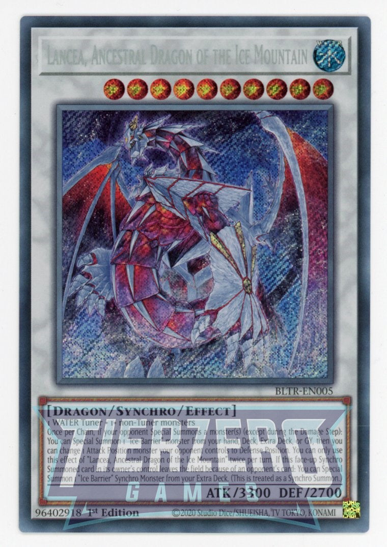 BLTR-EN005 - Lancea, Ancestral Dragon of the Ice Mountain - Secret Rar