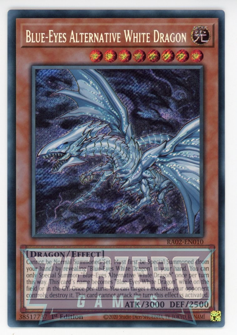 RA02-EN010 - Blue-Eyes Alternative Dragon - Secret Rare - - Rarity Col