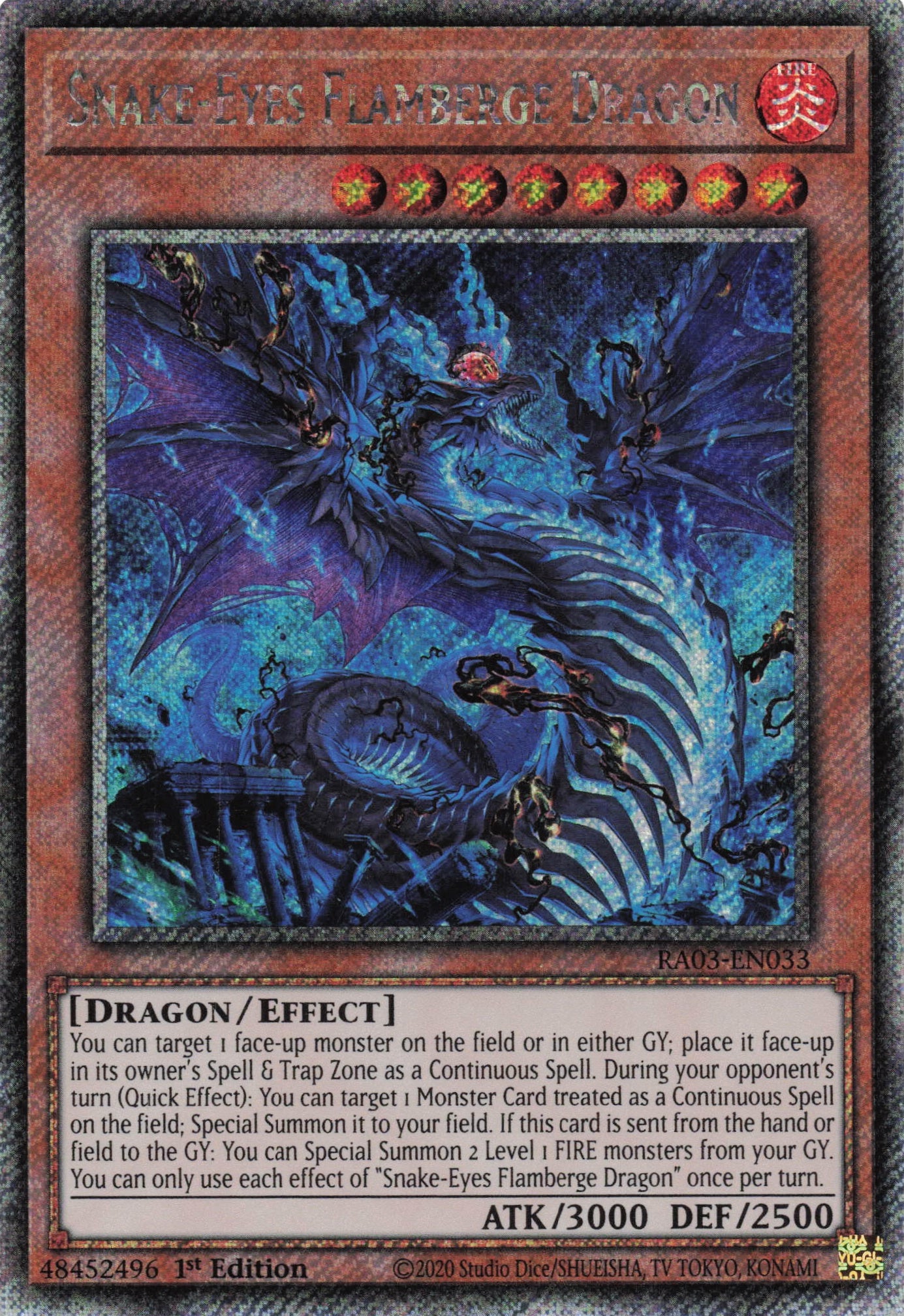 Snake-Eyes Flamberge Dragon RA03-EN033 - Platinum Secret Rare