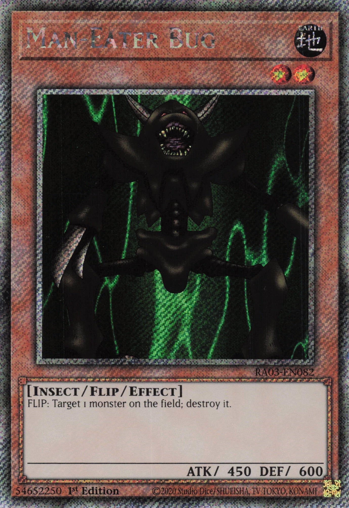 Man Eater Bug RA03-EN082 - Quarter Century Secret Rare