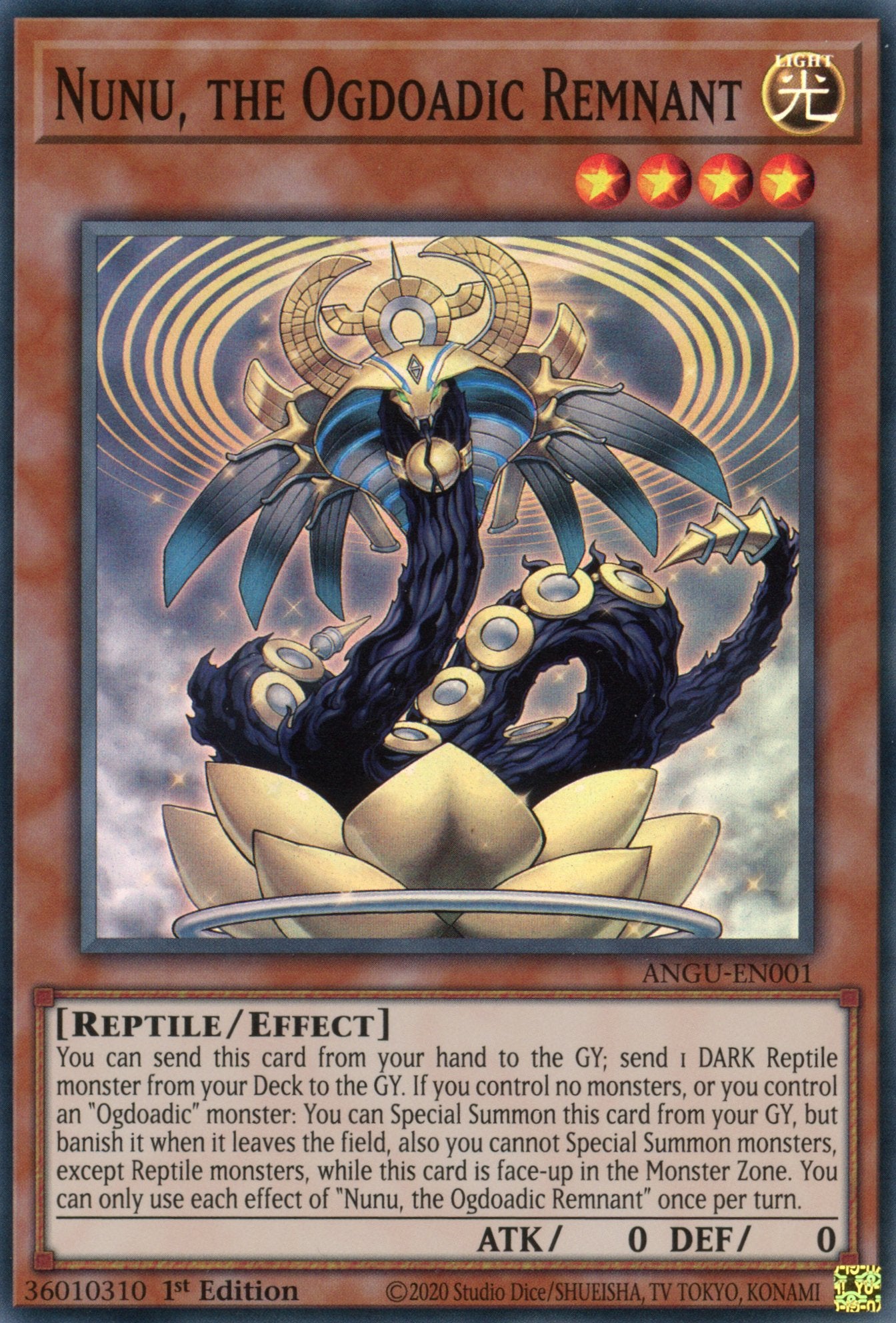 ANGU-EN001 - Nunu, the Ogdoadic Remnant - Super Rare - Effect Monster
