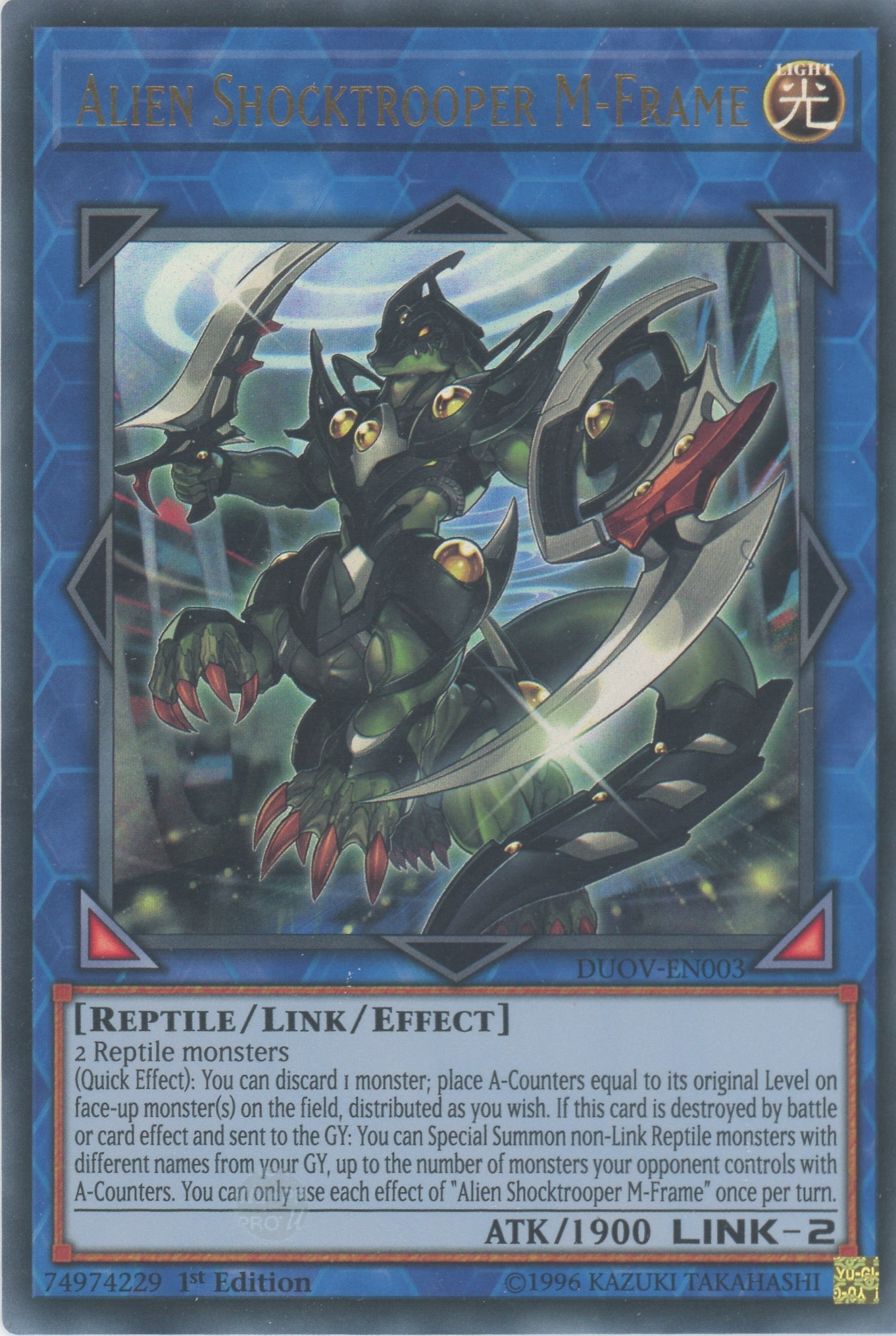 DUOV-EN003 - Alien Shocktrooper M-Frame - Ultra Rare - Effect Link Mon