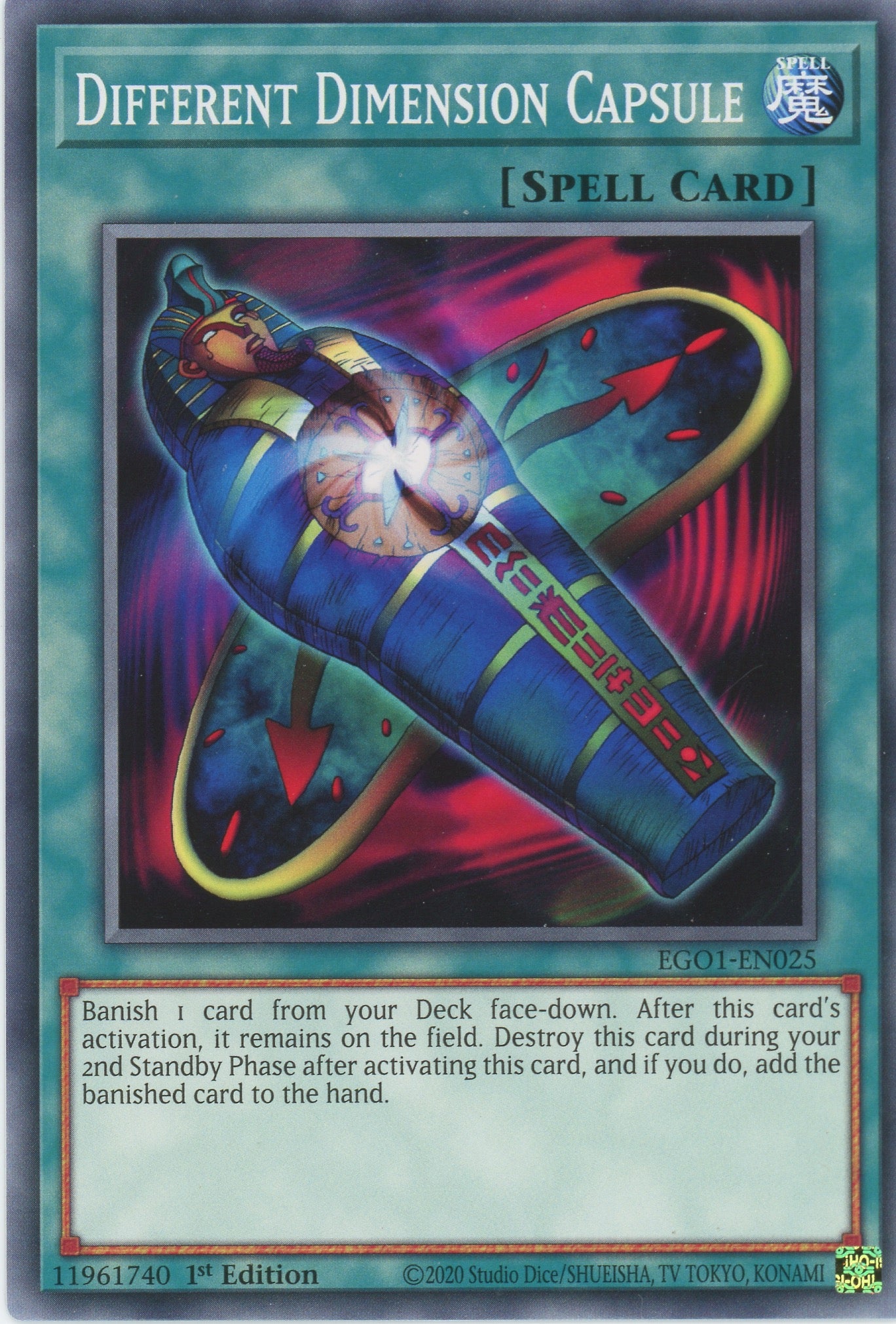 EGO1-EN025 - Different Dimension Capsule - Common - Normal Spell Card