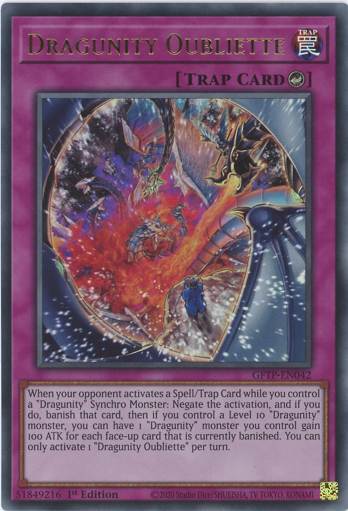 GFTP-EN042 - Dragunity Oubliette - Ultra Rare - Counter Trap - Ghosts