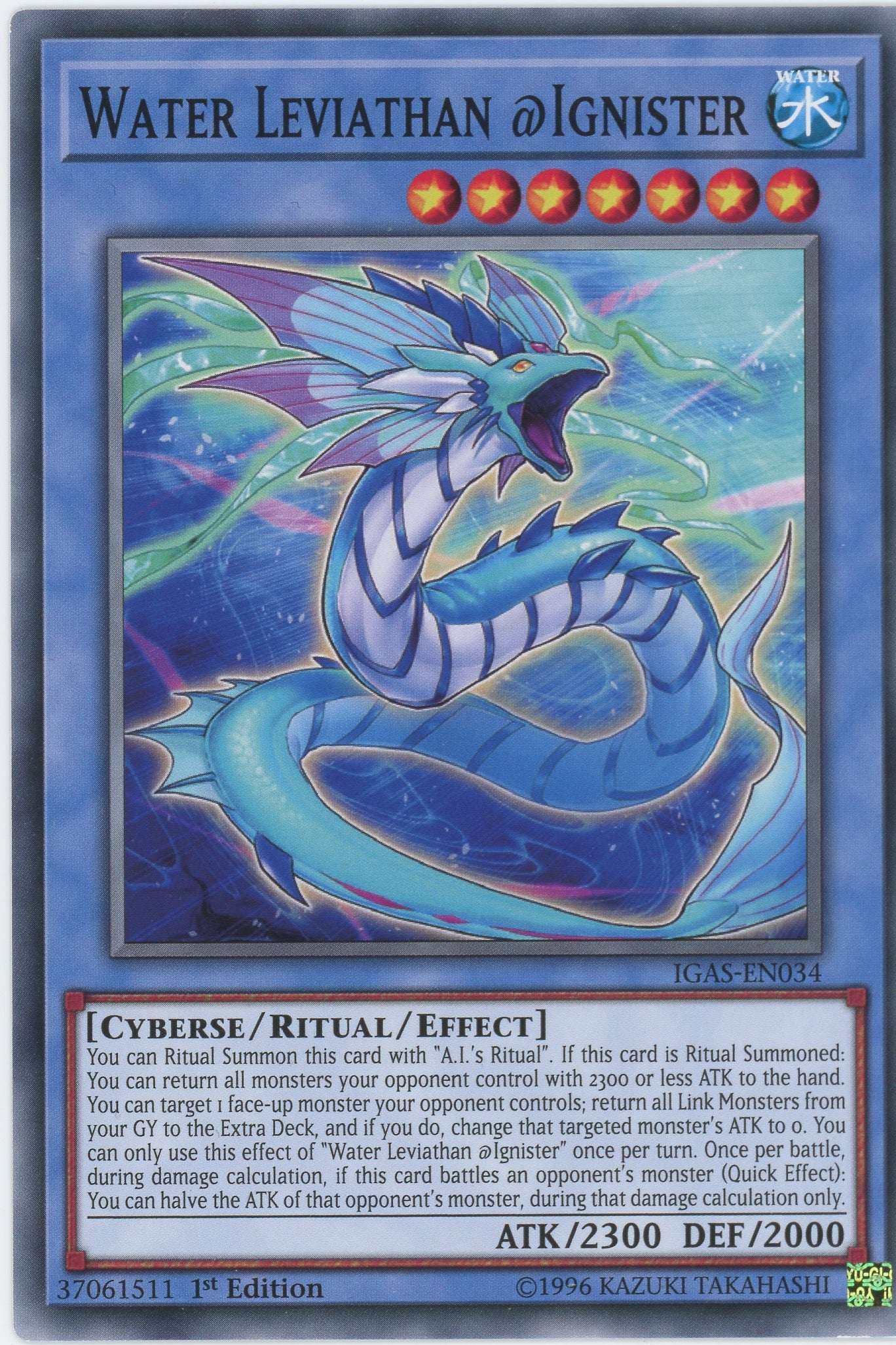 IGAS-EN034 - "Water Leviathan @Ignister" - Common - Effect Ritual Mons