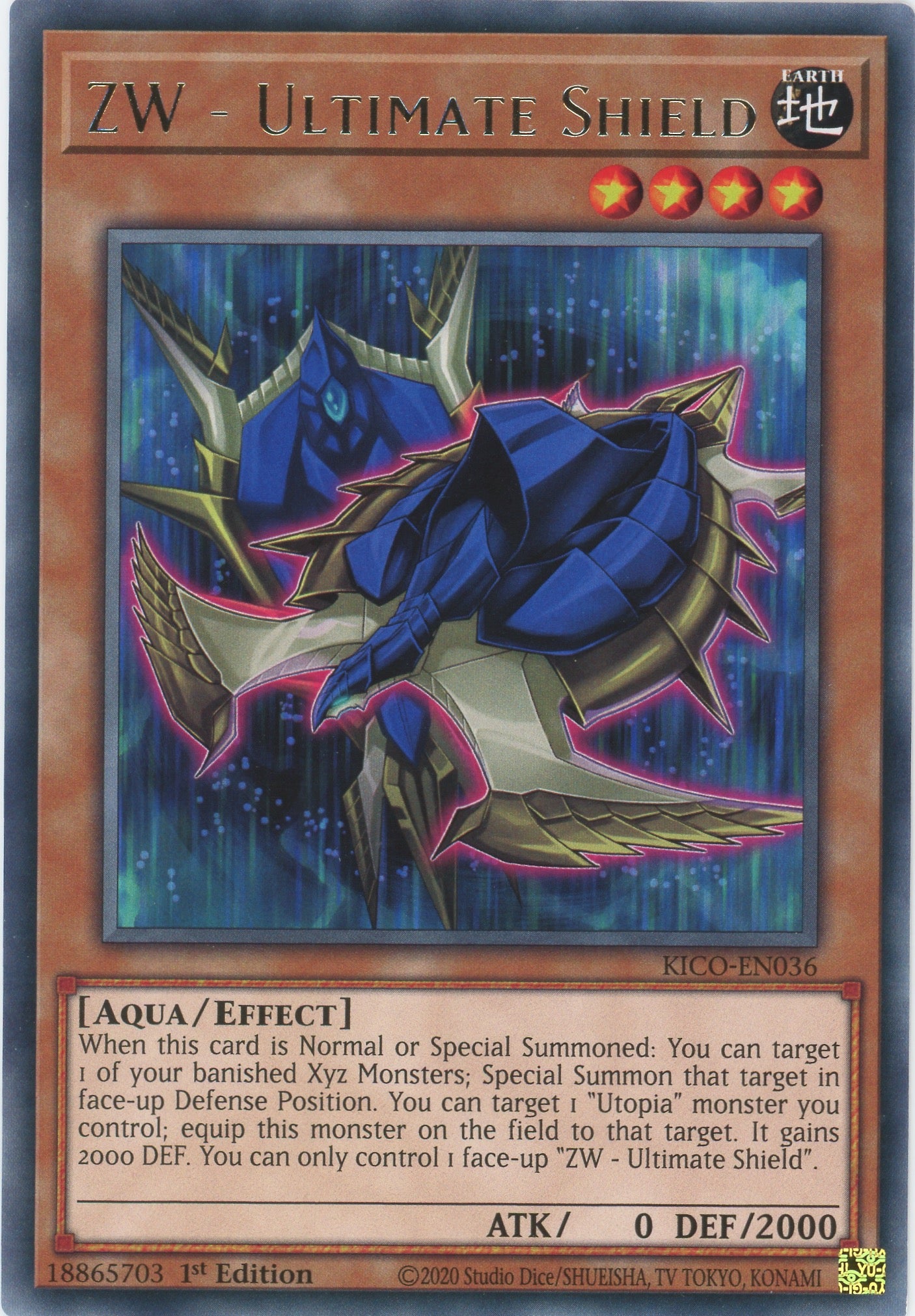 KICO-EN036 - ZW - Ultimate Shield - Rare - Effect Monster - Kings Cour