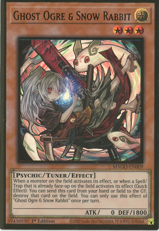 MAGO-EN009 - Ghost Ogre & Snow Rabbit (alternate art) - Premium Gold R
