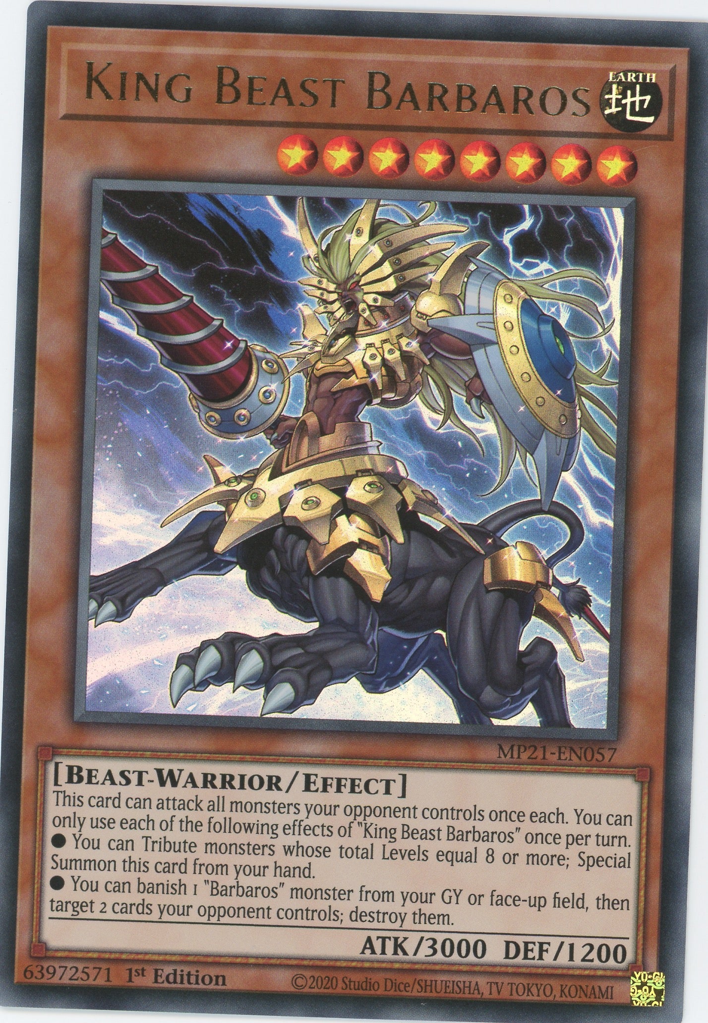 MP21-EN057 - King Beast Barbaros - Ultra Rare - Effect Monster - Mega