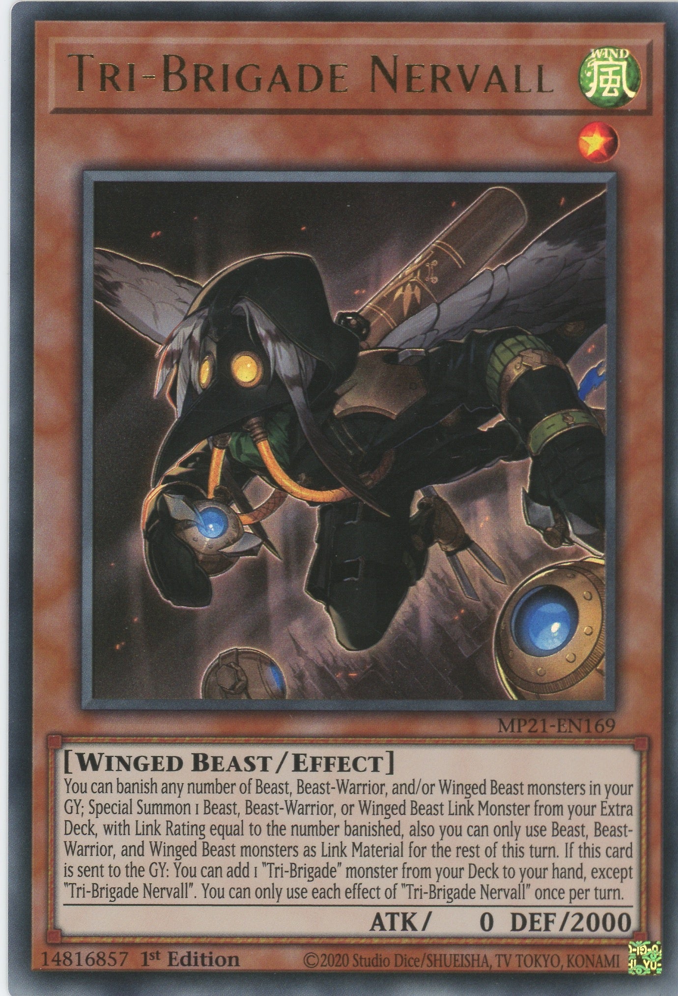 MP21-EN169 - Tri-Brigade Nervall - Ultra Rare - Effect Monster - Mega