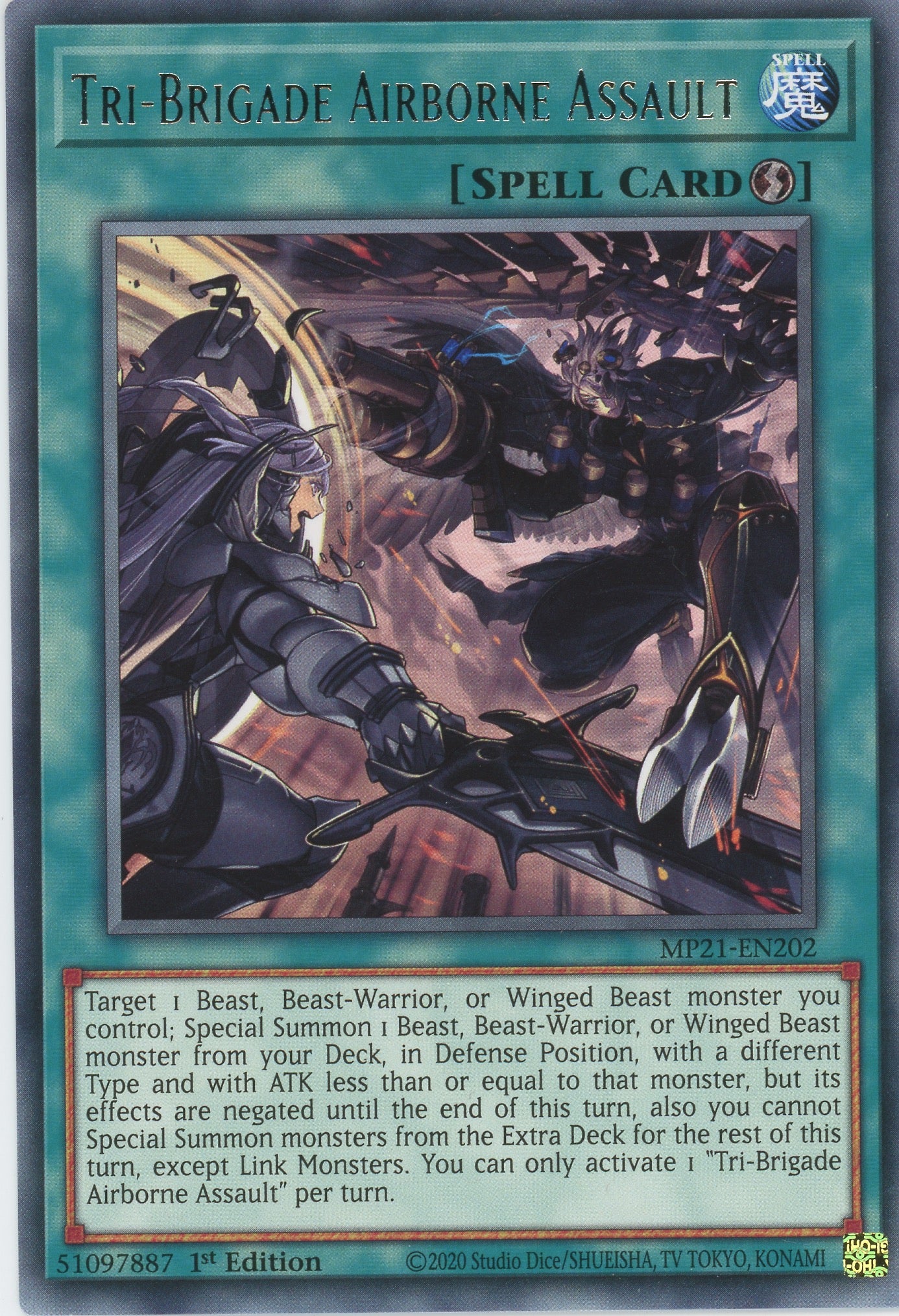 MP21-EN202 - Tri-Brigade Airborne Assault - Rare - Quick-Play Spell