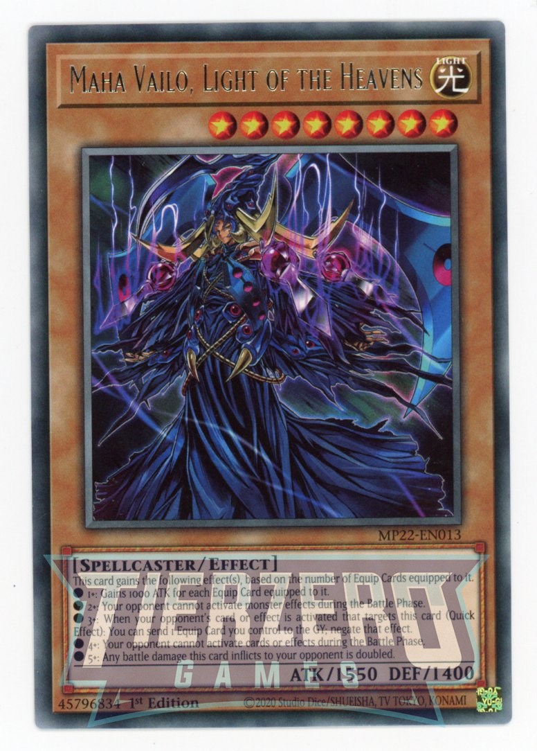 MP22-EN013 - Maha Vailo, Light of the Heavens - Rare - Effect Monster