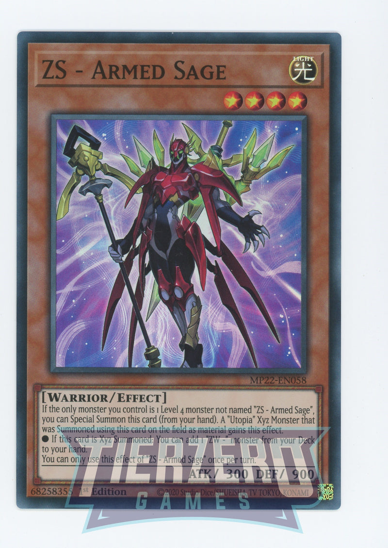 MP22-EN058 - ZS - Armed Sage - Super Rare - Effect Monster - Mega Pack