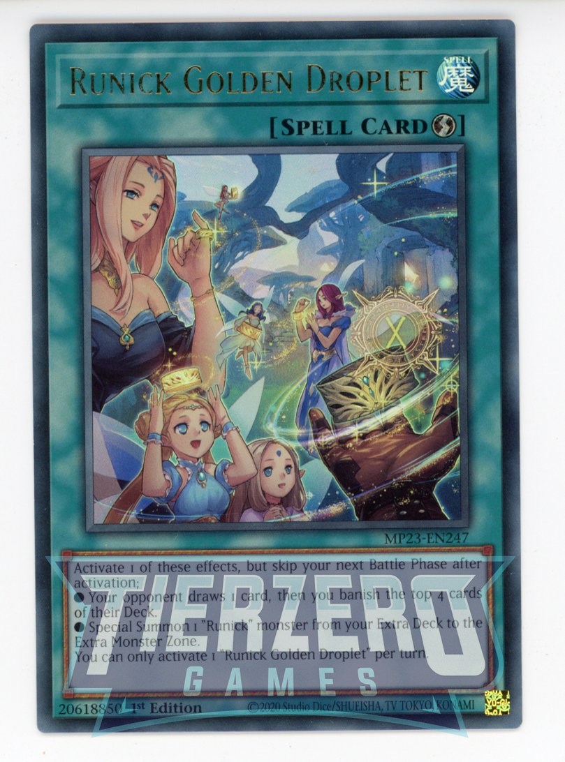 MP23-EN247 - Runick Golden Droplet - Ultra Rare - Quick-Play Spell - 2