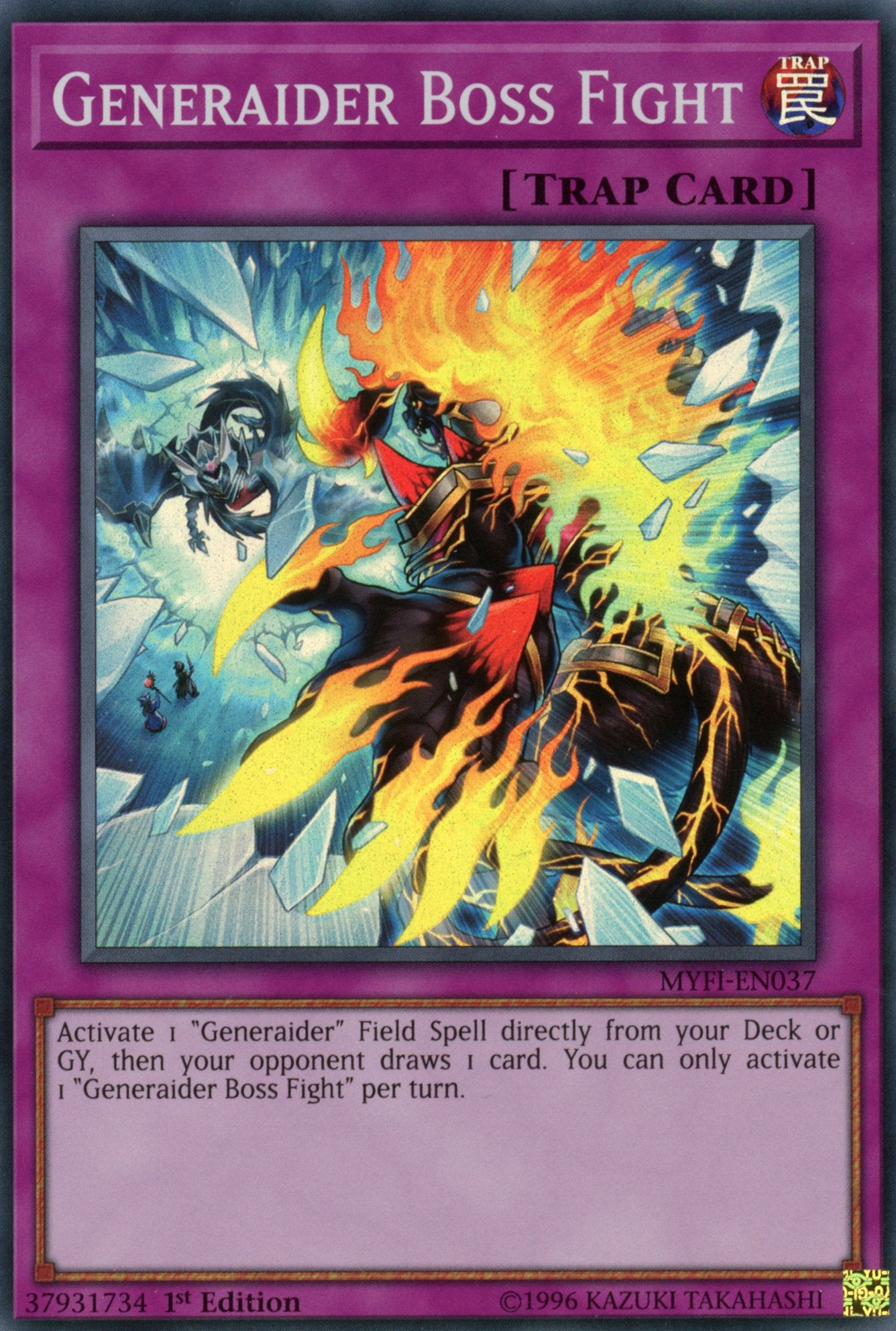 MYFI-EN037 - Generaider Boss Fight - Super Rare - Normal Trap - 1st Ed