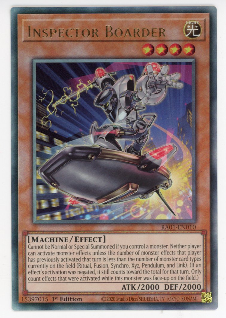 RA01-EN010 - Inspector Boarder - Ultimate Rare - Effect Monster - Rari