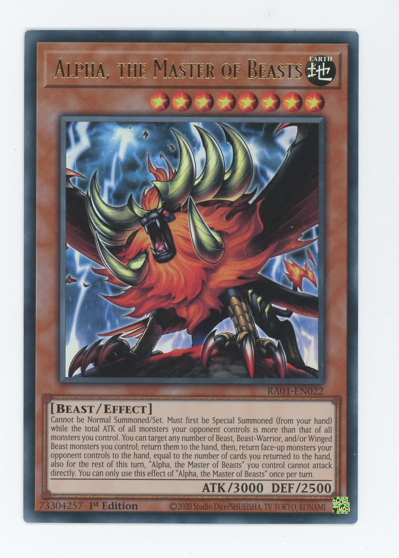 RA01-EN022 - Alpha, the Master of Beasts - Ultra Rare - Effect Monster