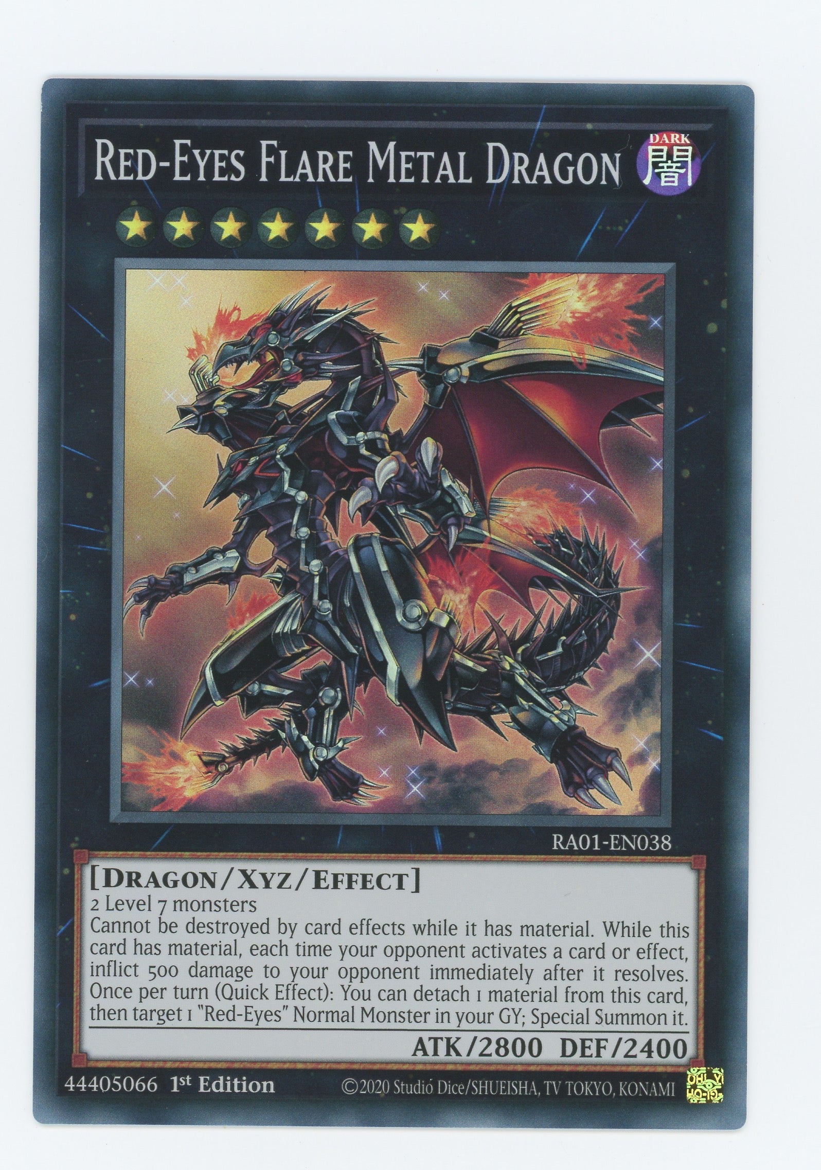 RA01-EN038 - Red-Eyes Flare Metal Dragon - Super Rare - Effect Xyz Mon