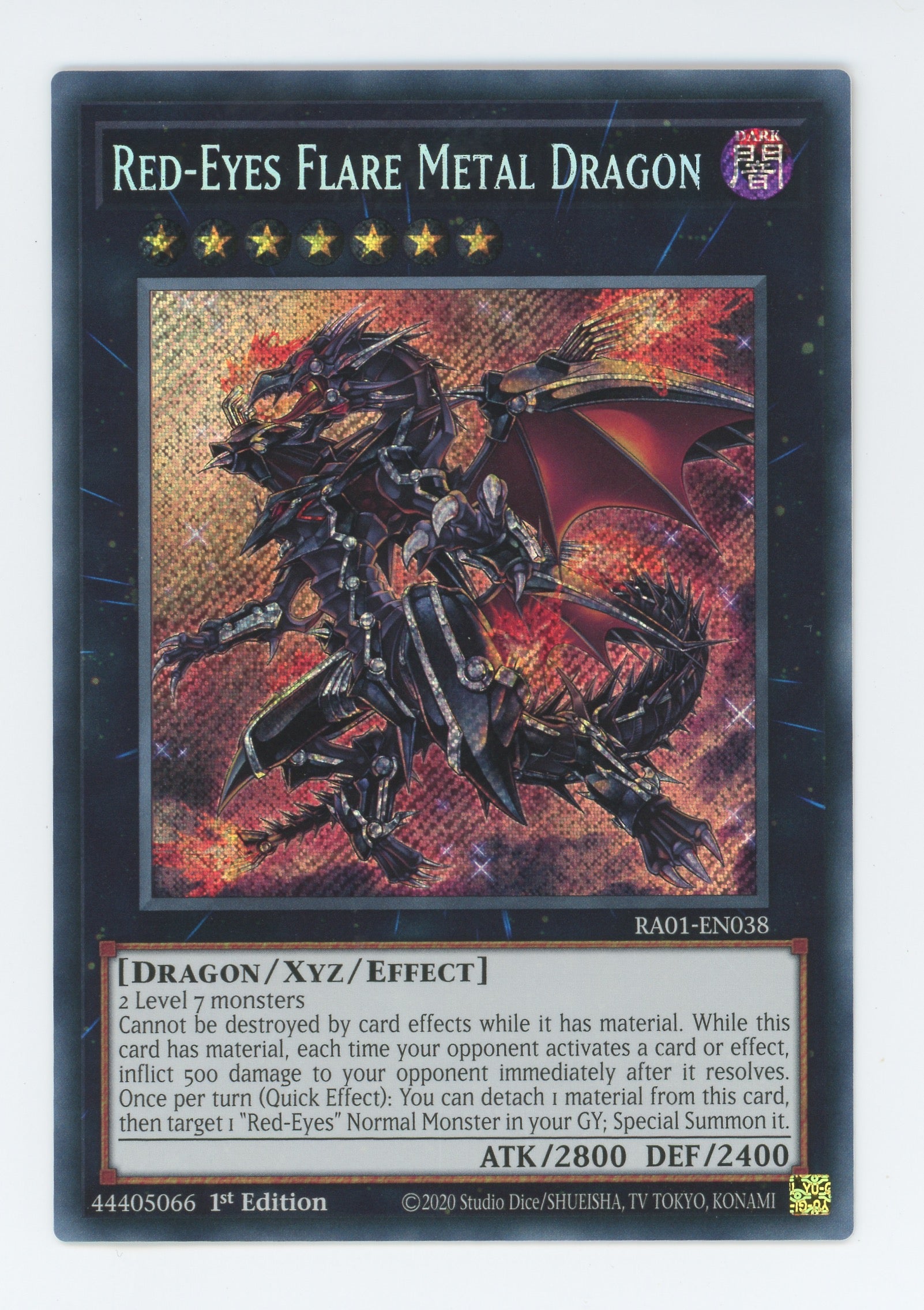 RA01-EN038 - Red-Eyes Flare Metal Dragon - Secret Rare - Effect Xyz Mo