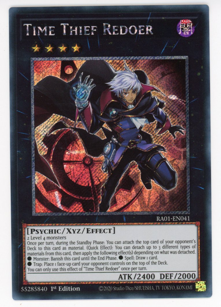 RA01-EN041 - Time Thief Redoer - Platinum Secret Rare - Effect Xyz Mon