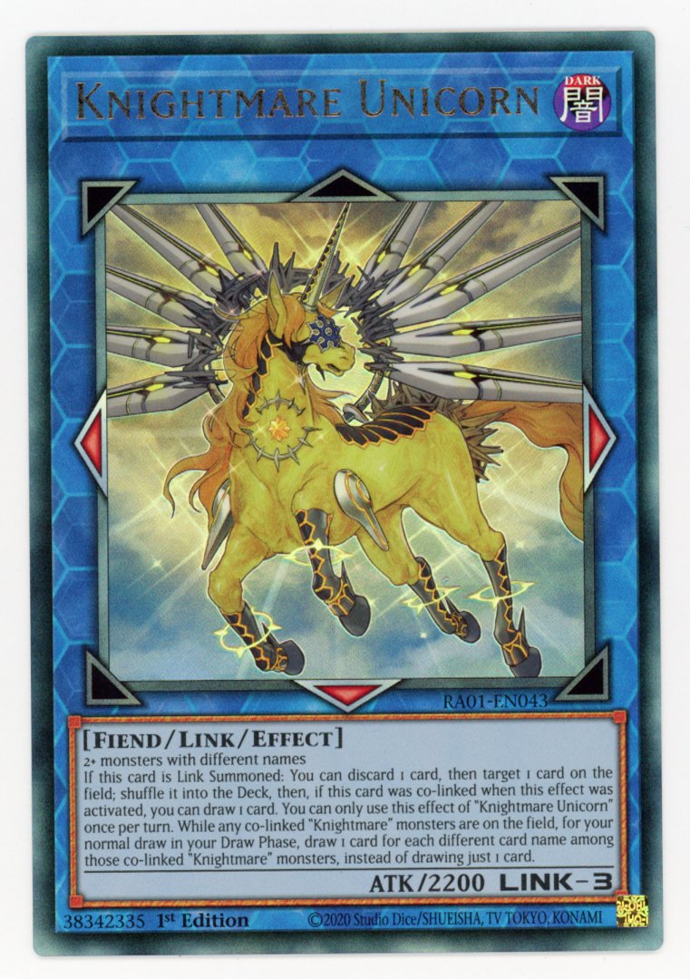 RA01-EN043 - Knightmare Unicorn - Ultimate Rare - Effect Link Monster