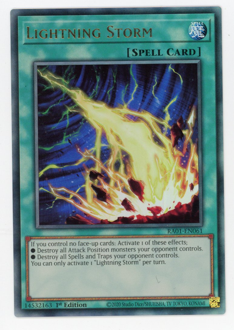RA01-EN061 - Lightning Storm - Ultimate Rare - Normal Spell - Rarity C