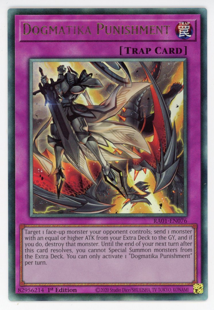 RA01-EN076 - Dogmatika Punishment - Ultimate Rare - Normal Trap - Rari
